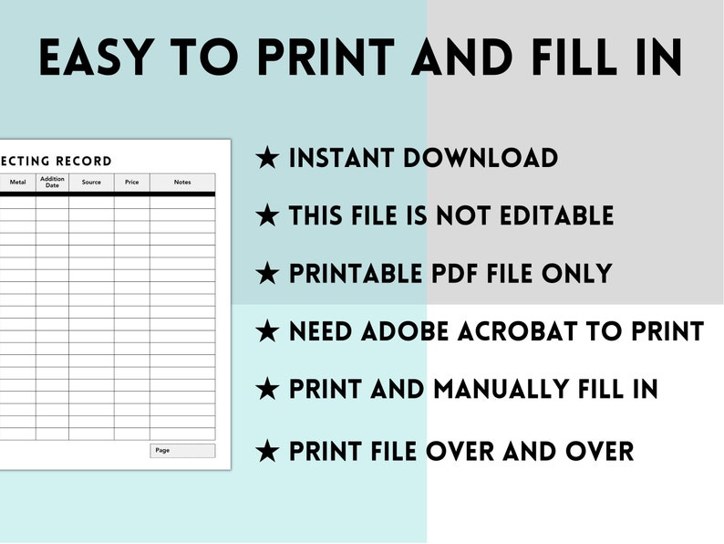 Coin Collection Record, Coin Inventory Log, Coin Collection ...