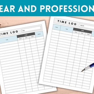Time Log Printable, Work Log Sheet, Time Tracker, Working Hours ...