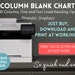 Blank Column Chart, Column Grid, Blank Table Chart Template, Printable ...