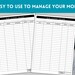 Bank Account Tracker Printable Form, Bank Deposit Log, Money Balance ...