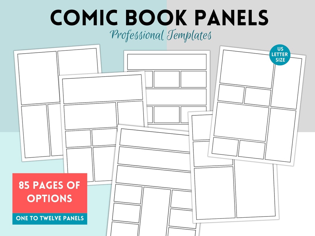 Blank Comic Book Template, Comic Drawing Book, Comic Book Panels ...
