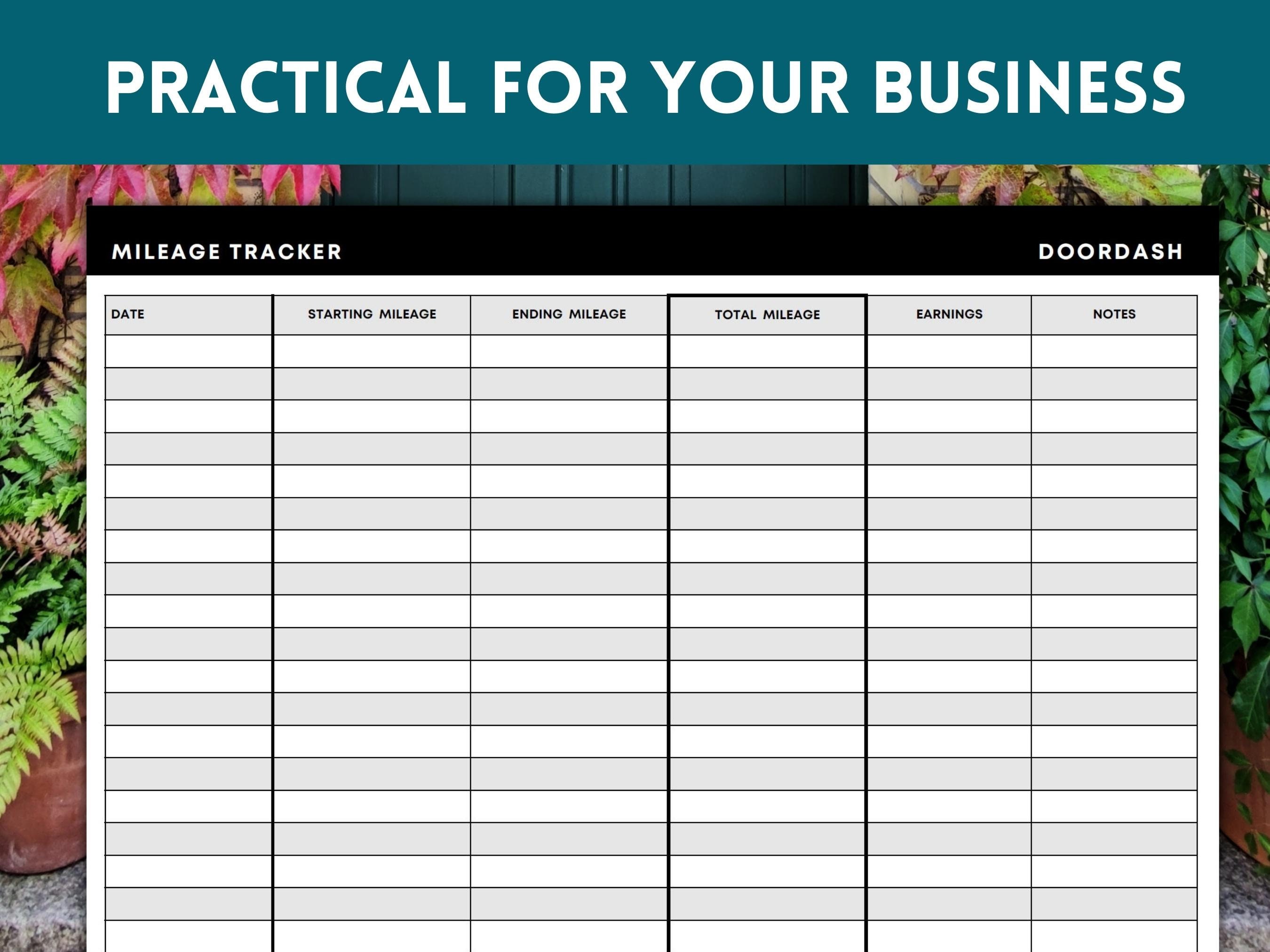 Doordash Daily Activity Tracker, Doordash Delivery Tracker, Delivery ...
