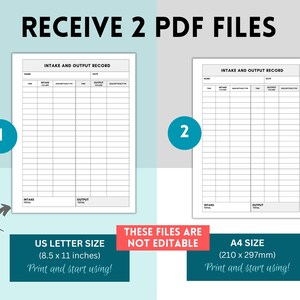Fluids Intake and Output Record, Fluid Balance Chart, Intake Output ...