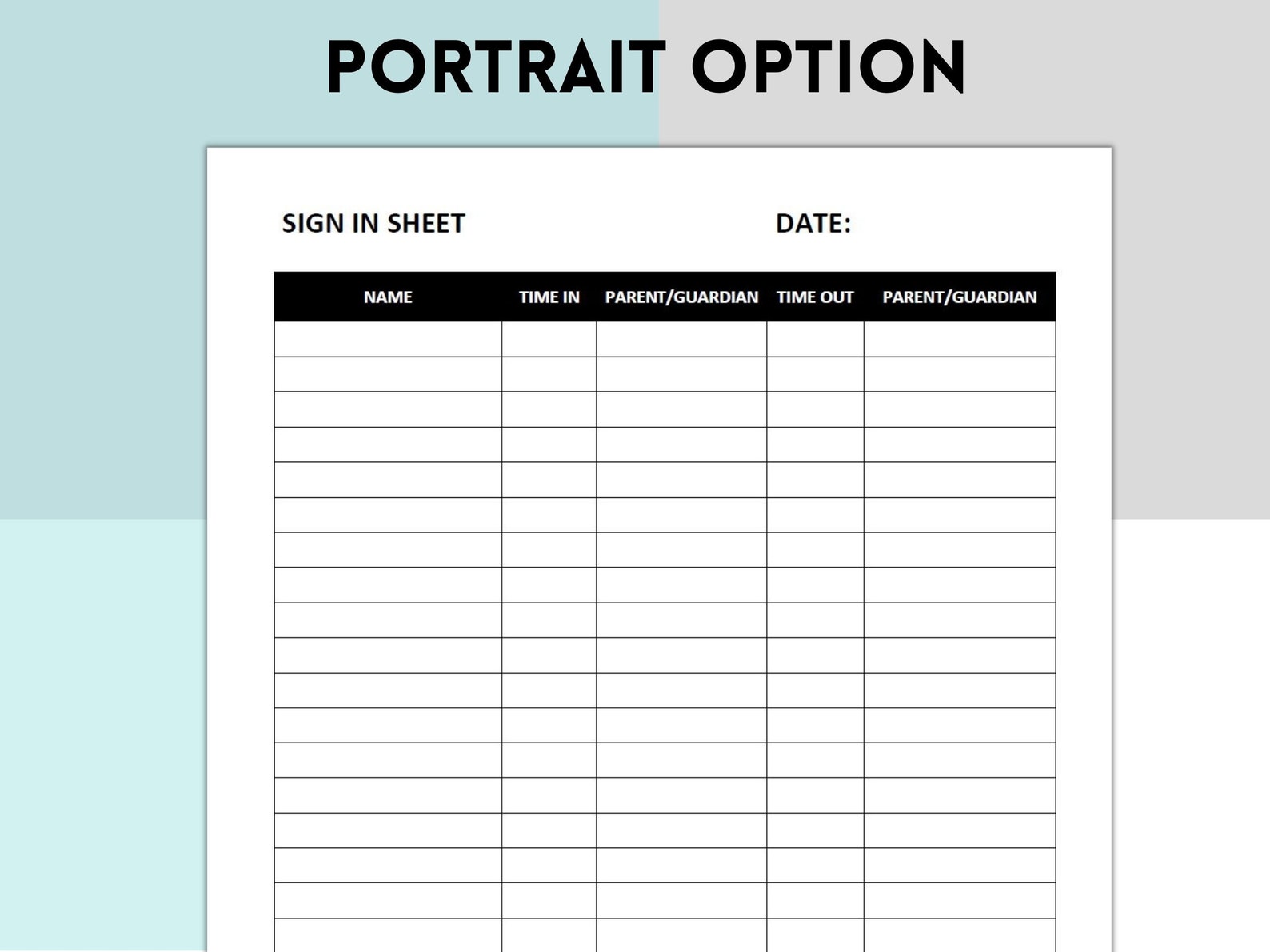 Editable Childcare Sign in Sheet. Daycare Sign In. Nursery Sign In ...