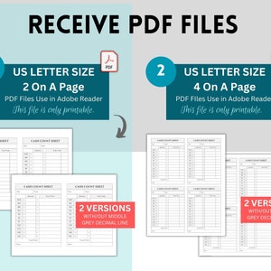 Cash Breakdown, Count Sheet, Cash Breakdown Slip PDF, Cash Withdrawal ...