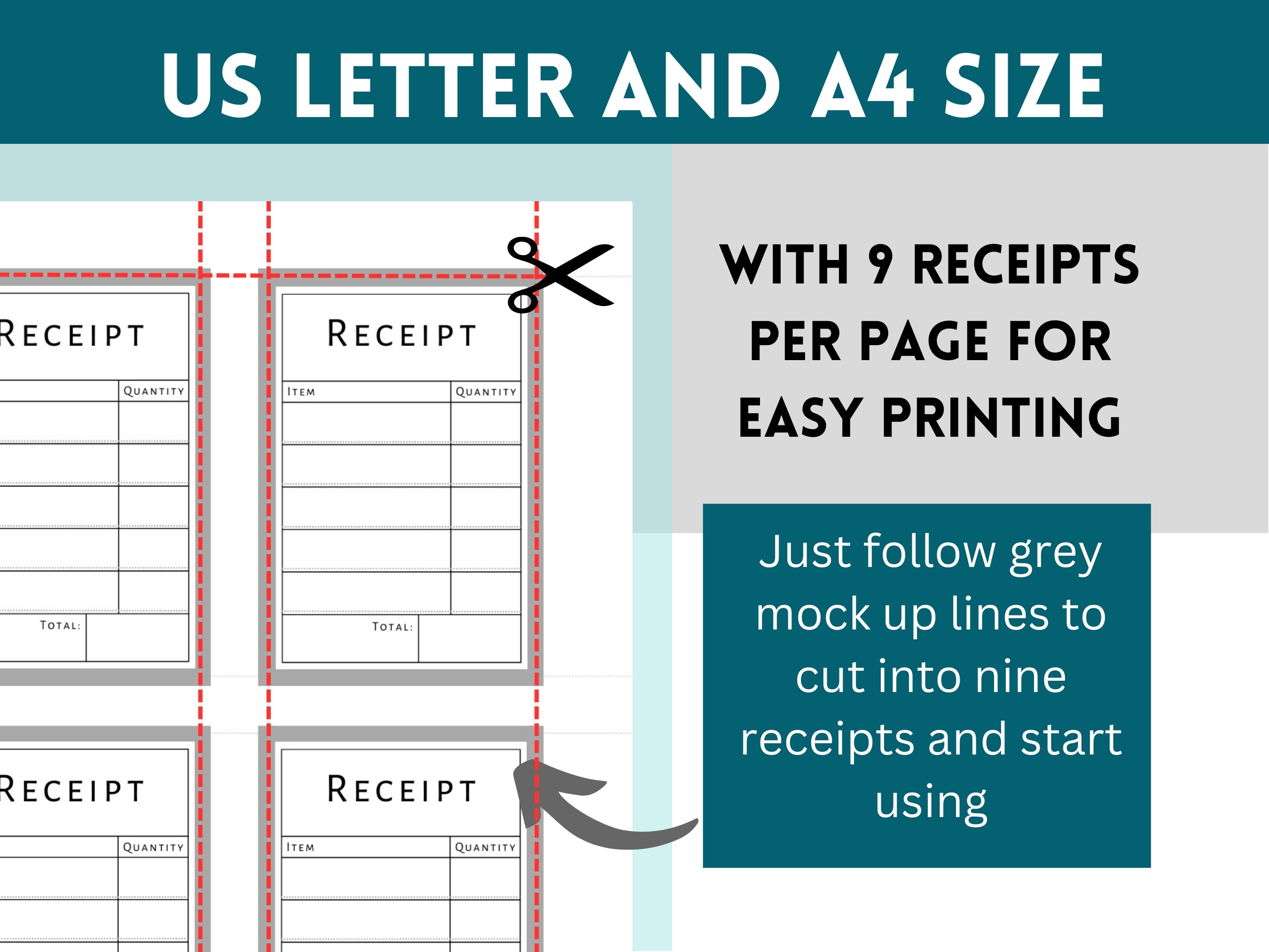 Cute Small Business Receipt, Receipt Form, Small Business Receipt ...