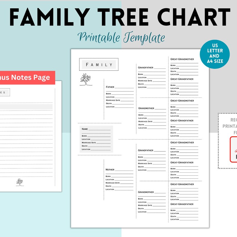 Family Tree Chart - Etsy
