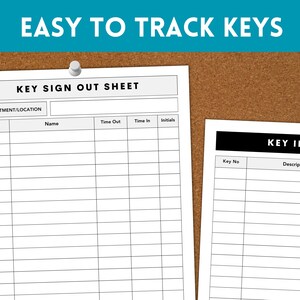 Key Sign Out Sheet, Key Signature List, Contact List, Sign in Out Form ...
