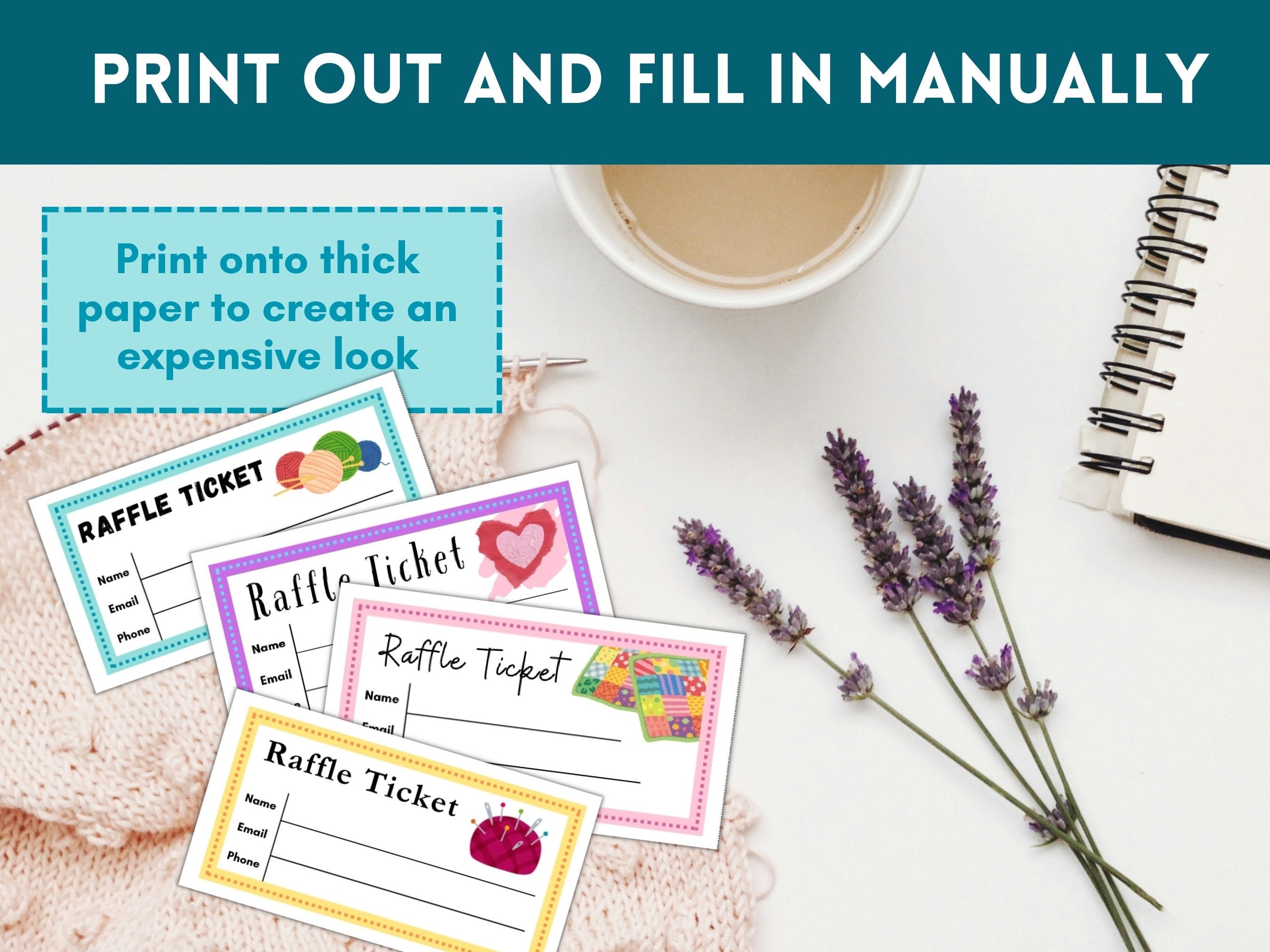 Raffle Ticket, Printable Raffle Prize, Enter to Win Ticket, Quilt ...