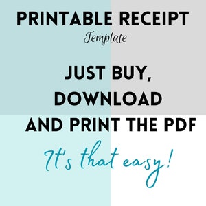 Cute Receipt, Printable Receipt Form, Small Business Receipt, Sales ...