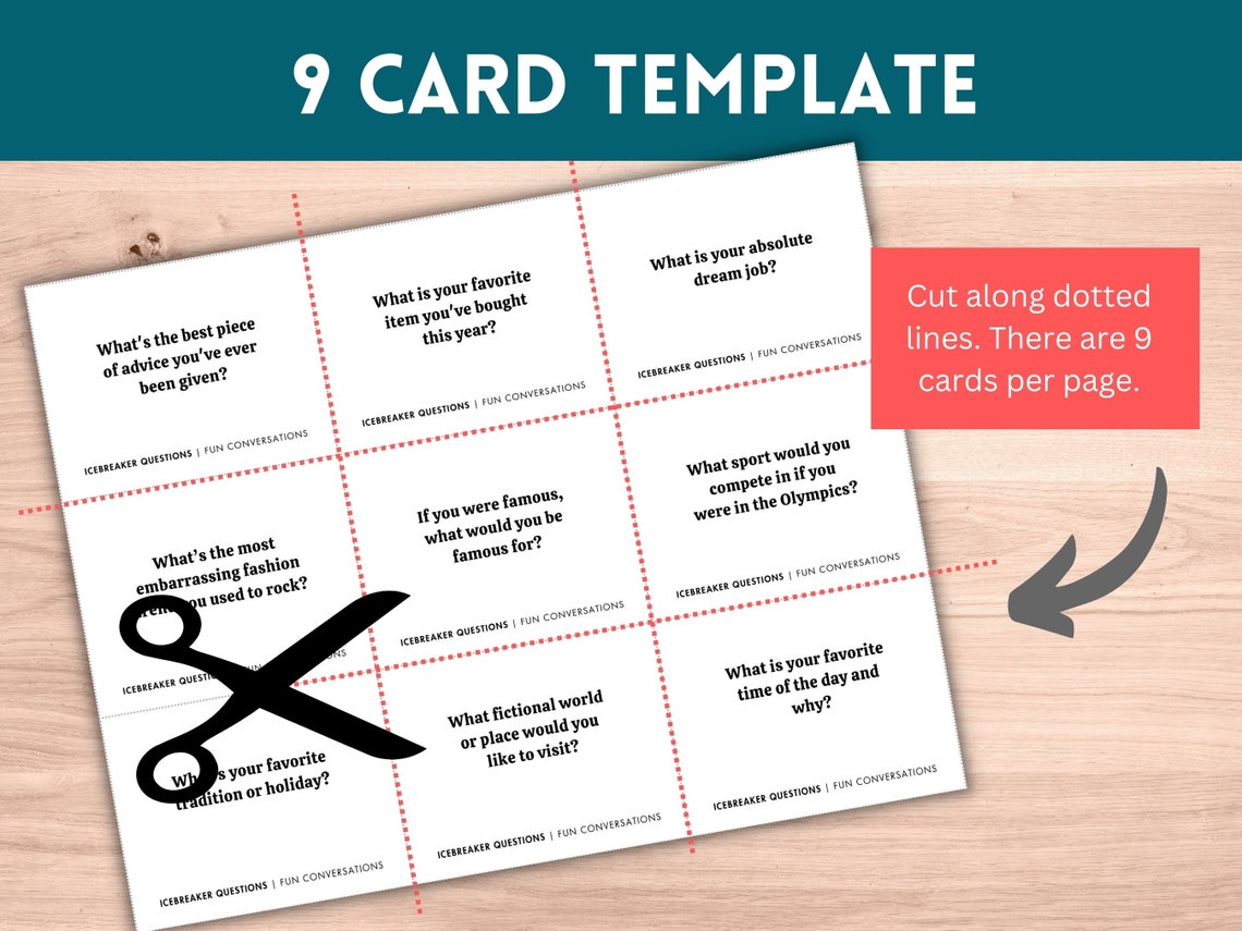 Conversation Starter Cards, Printable Conversation Cards, Road Trip ...