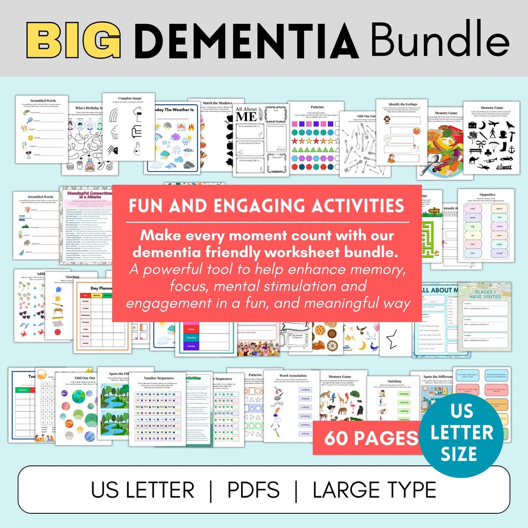 Dementia Activities, Reminiscing Game for Seniors Bundle, Dementia ...