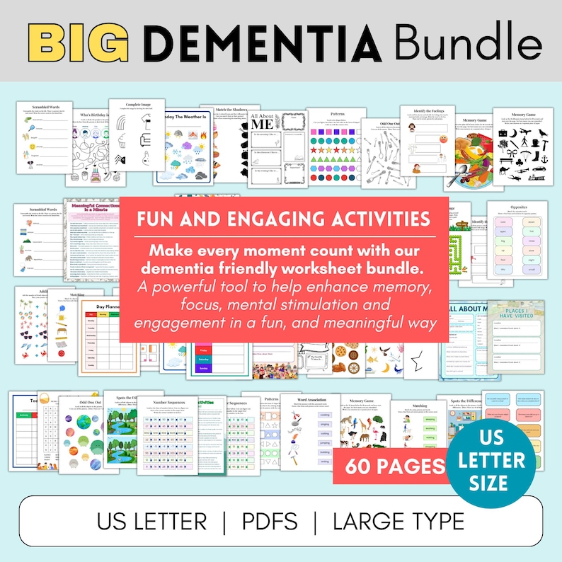 Dementia Activities, Reminiscing Game for Seniors Bundle, Dementia ...