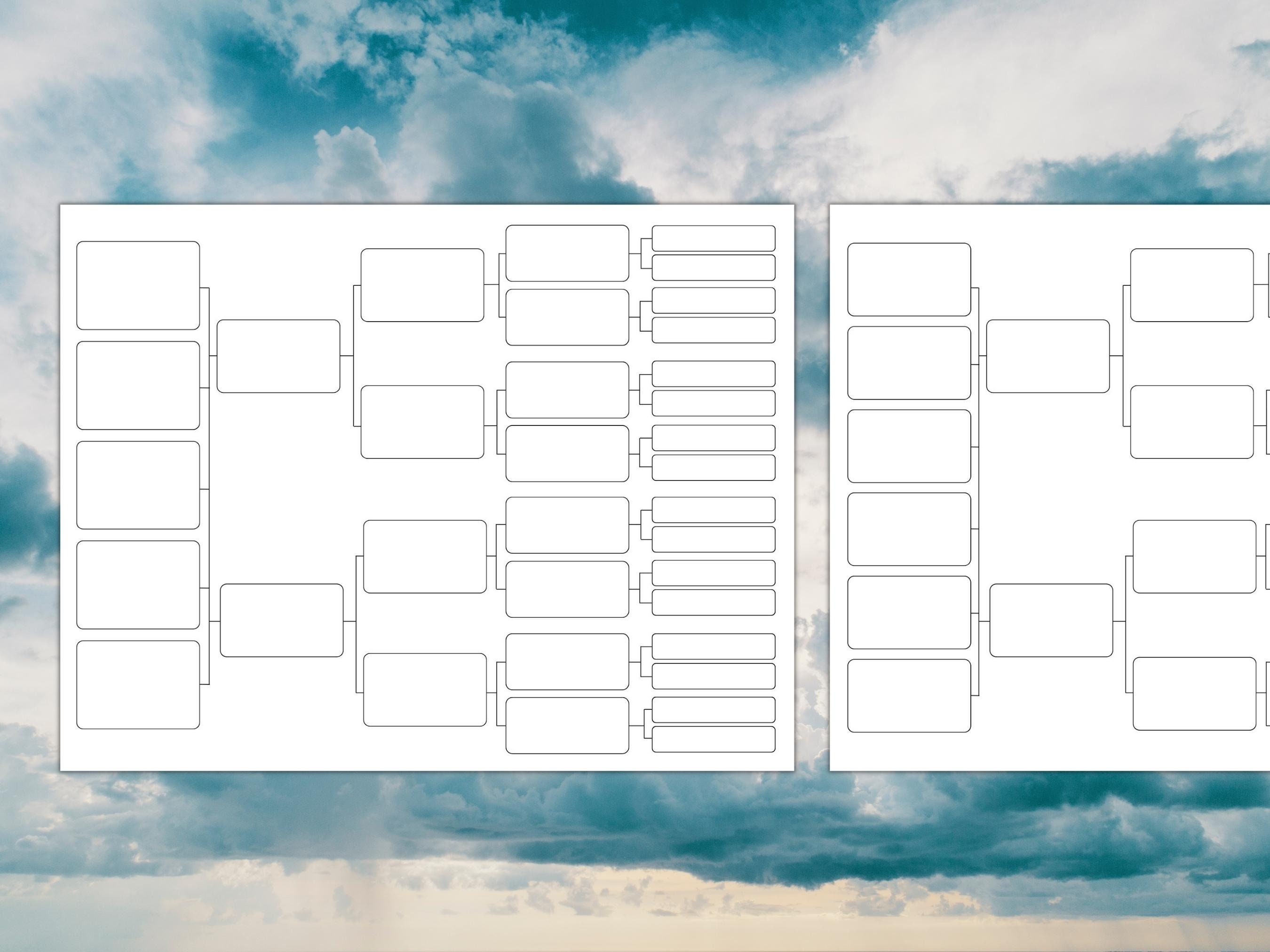 Blank Family Tree Chart Template Family History Pedigree - Etsy Canada