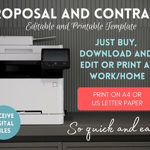 Proposal and Contract Template, Printable Proposal Form, Printable ...