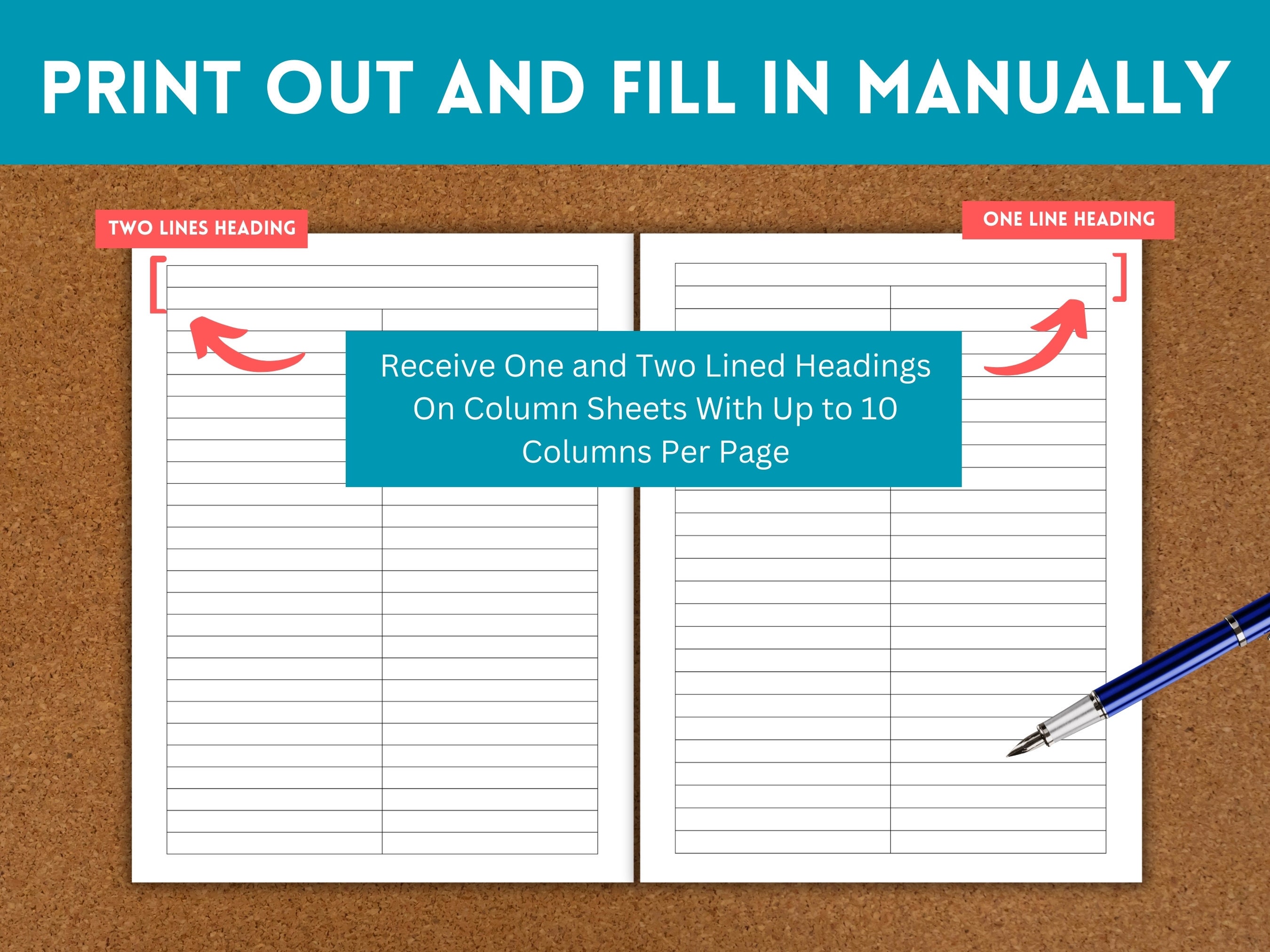 Blank Column Chart, Column Grid, Blank Table Chart Template, Printable ...