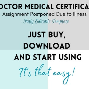 Doctor's Note, Doctor's Letter, Medical Certificate, Missing Assignment ...