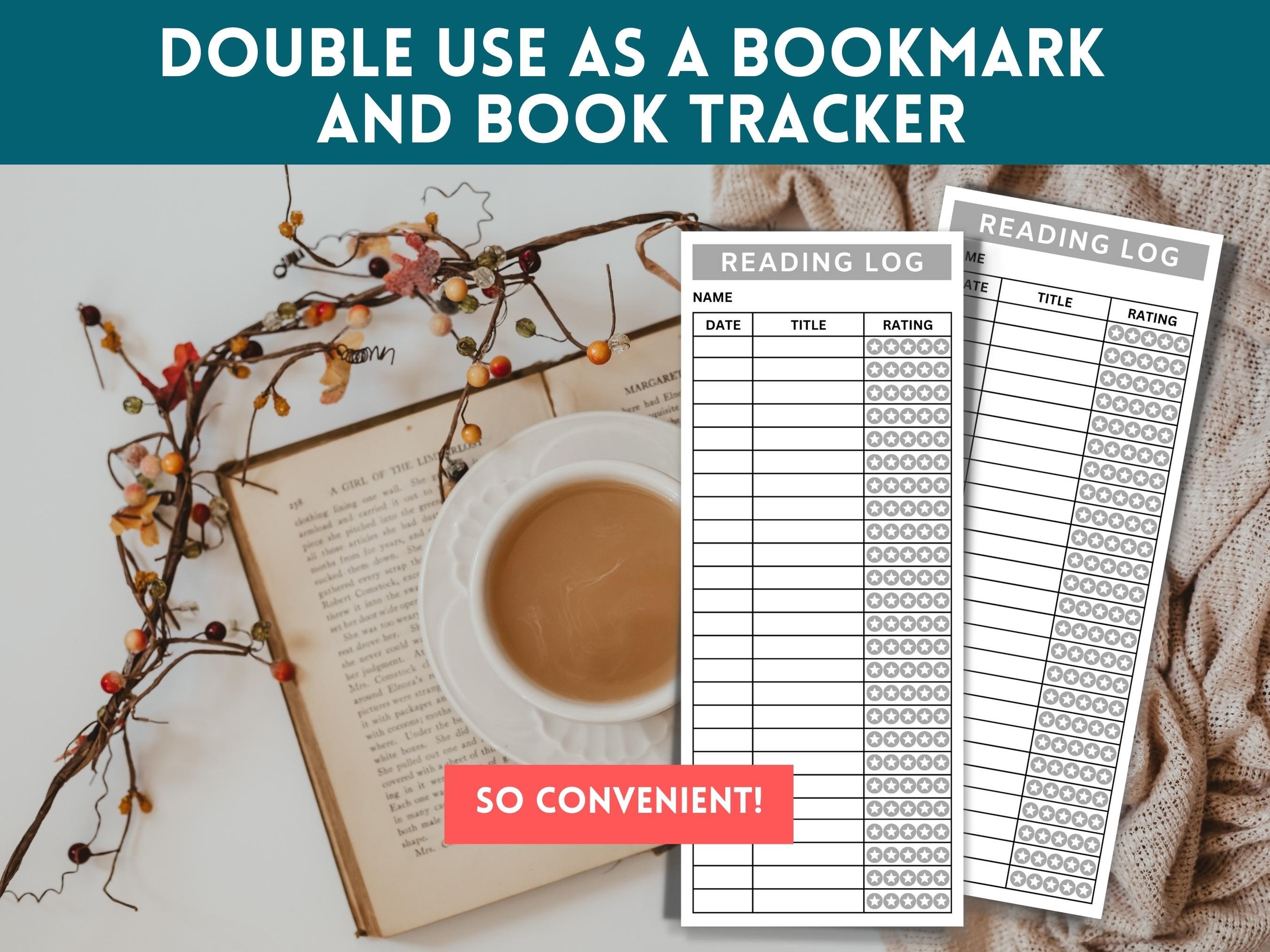 Printable Reading Log Bookmark, Reading Tracker, Books I've Read, Book ...