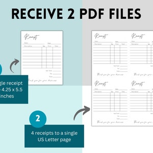 Cute Receipt, Printable Receipt Form, Small Business Receipt, Sales ...