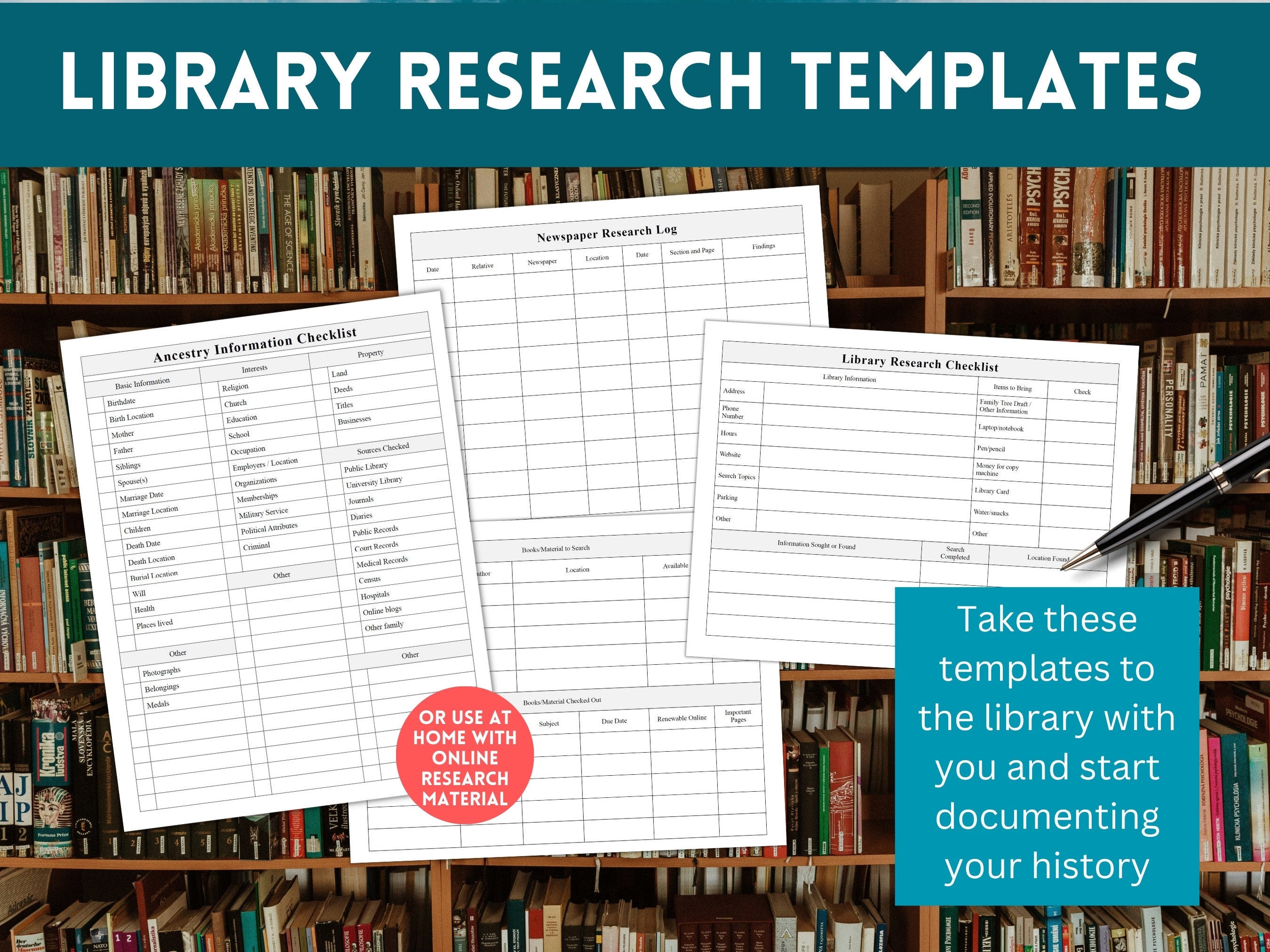 Family Tree Chart, Research Template, Family History, Family Reunion ...
