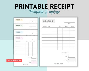 Editable Business Receipt Form, Printable Small Business Receipt, Sales ...