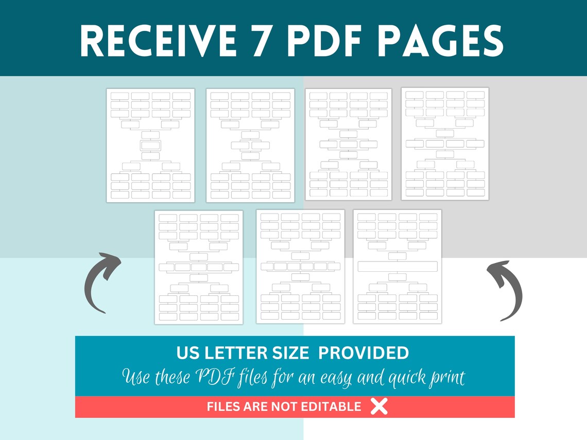 Blank Family Tree Chart Template, Family History, Pedigree Chart ...