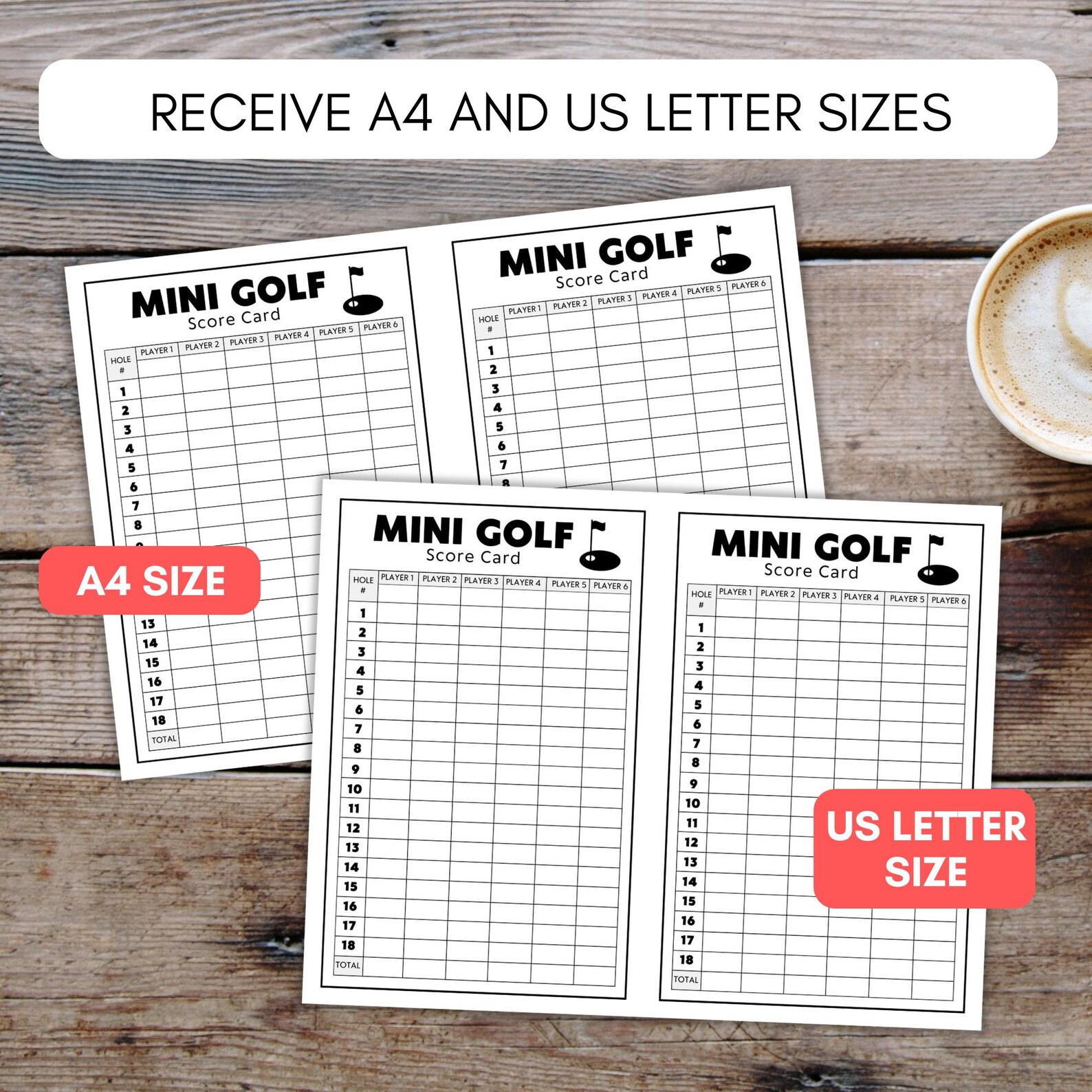 Printable Mini Golf Score Card, Mini Golf Putt Putt Party Score Sheet ...