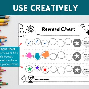 Reward Chart, Toddler Reward Chart, Reward Chart Printable, Kids ...