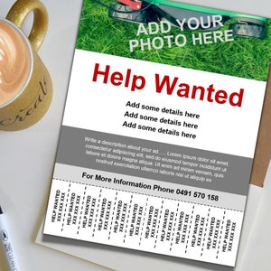 Editable Help Wanted Tear-off Flyer, Advertisement Flyer, Flyer ...