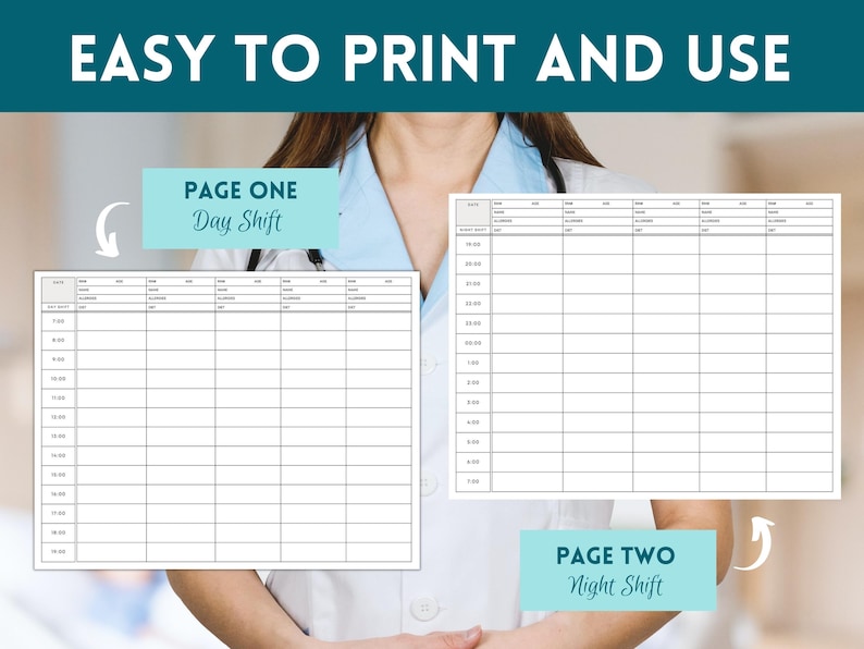 Nurse Hourly Shift Schedule, 5 Patient Medication, Nursing Shift ...