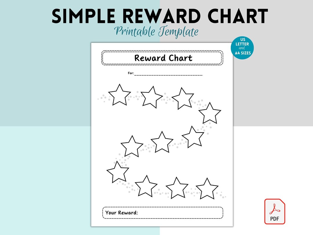 Reward Chart, Toddler Reward Chart, Reward Chart Printable, Kids ...