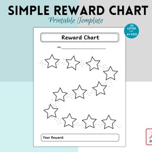 Reward Chart, Toddler Reward Chart, Reward Chart Printable, Kids ...