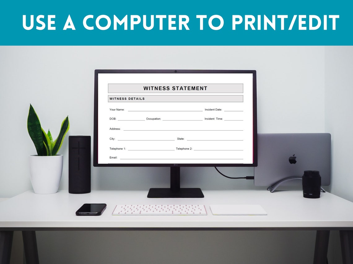 Witness Statement Template, Written Evidence to Help Resolve Dispute ...