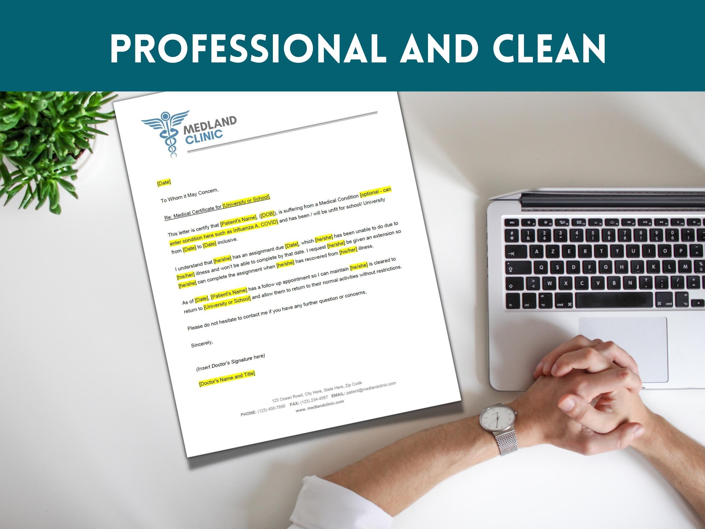 Doctor's Note, Doctor's Letter, Medical Certificate, Missing Assignment ...