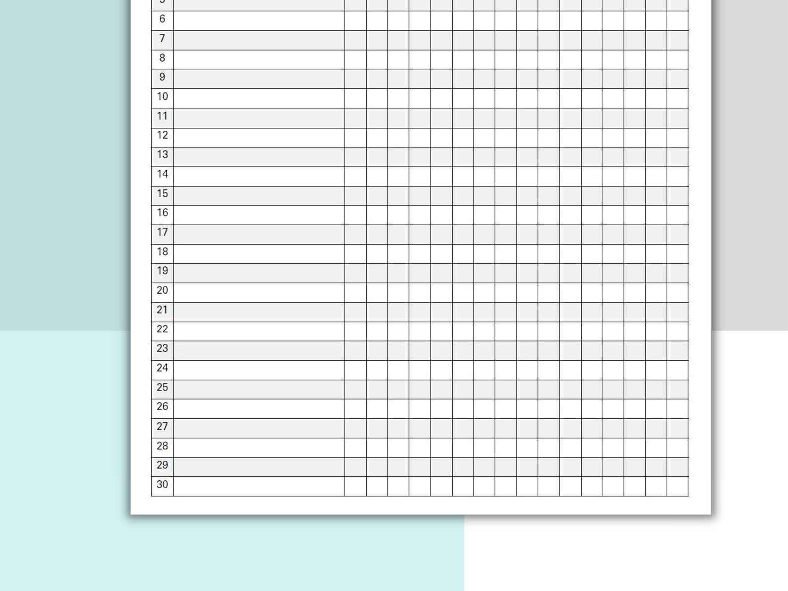 Printable Class Record, Class Gradebook, Teacher Gradebook, Class ...
