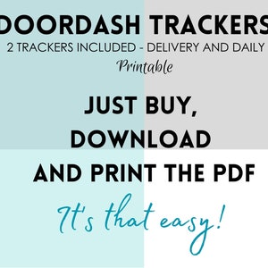 Doordash Daily Activity Tracker, Doordash Delivery Tracker, Delivery ...
