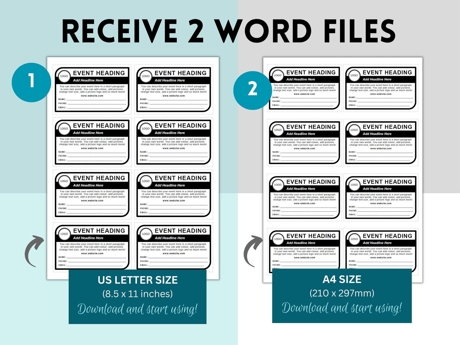 Printable Editable Raffle Ticket, Enter to Win Printable Ticket, Word ...