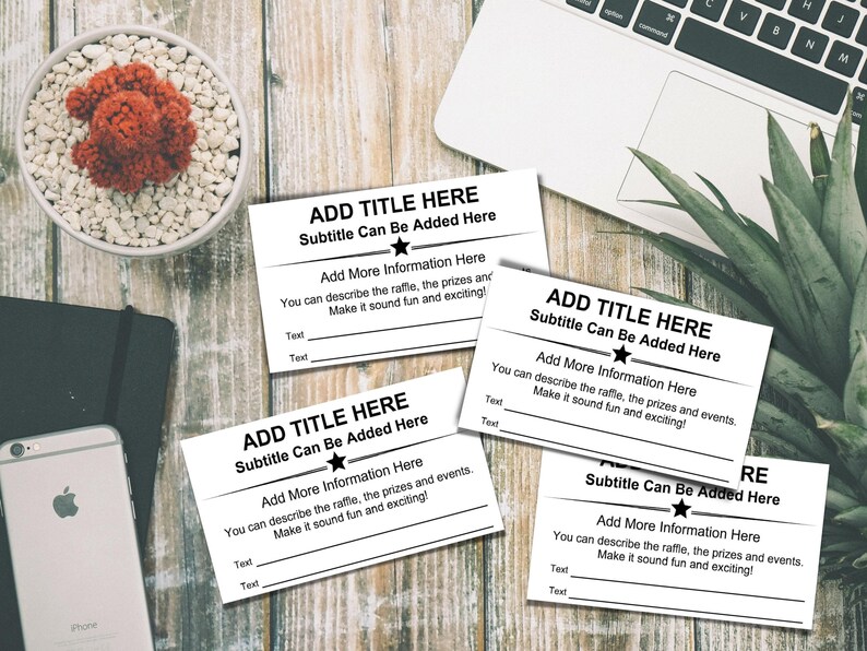 Printable Editable Raffle Ticket, Enter to Win Custom Ticket, PDF ...