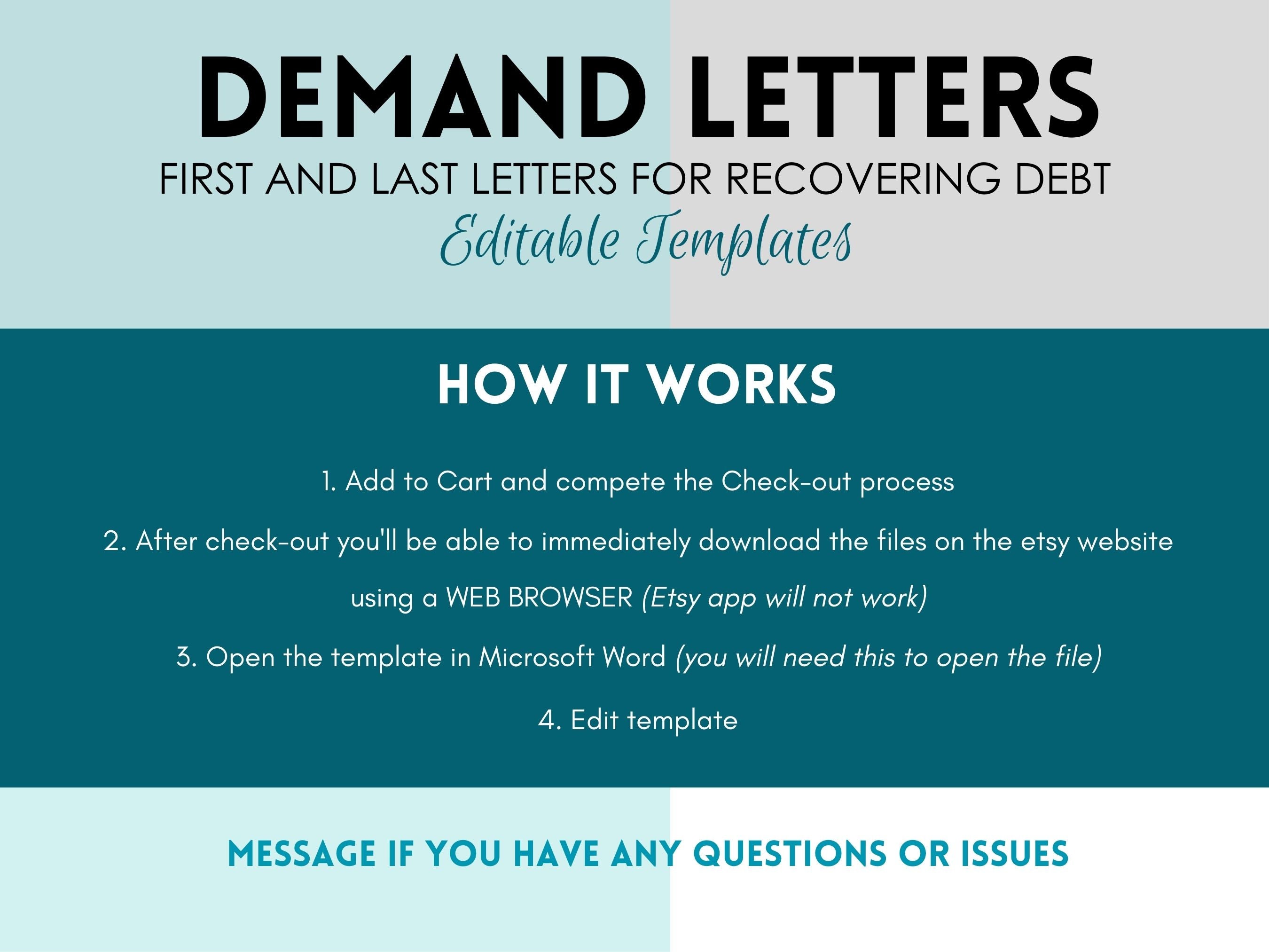 Demand Letter, Demand Letter Template, Letter of Demand, Debt ...