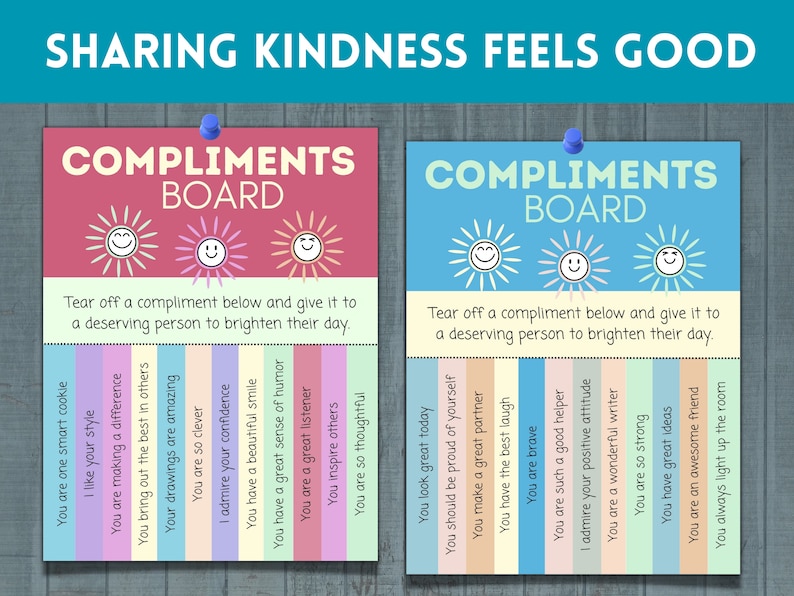Printable Tear off Compliments, Random Acts of Kindness Activity ...