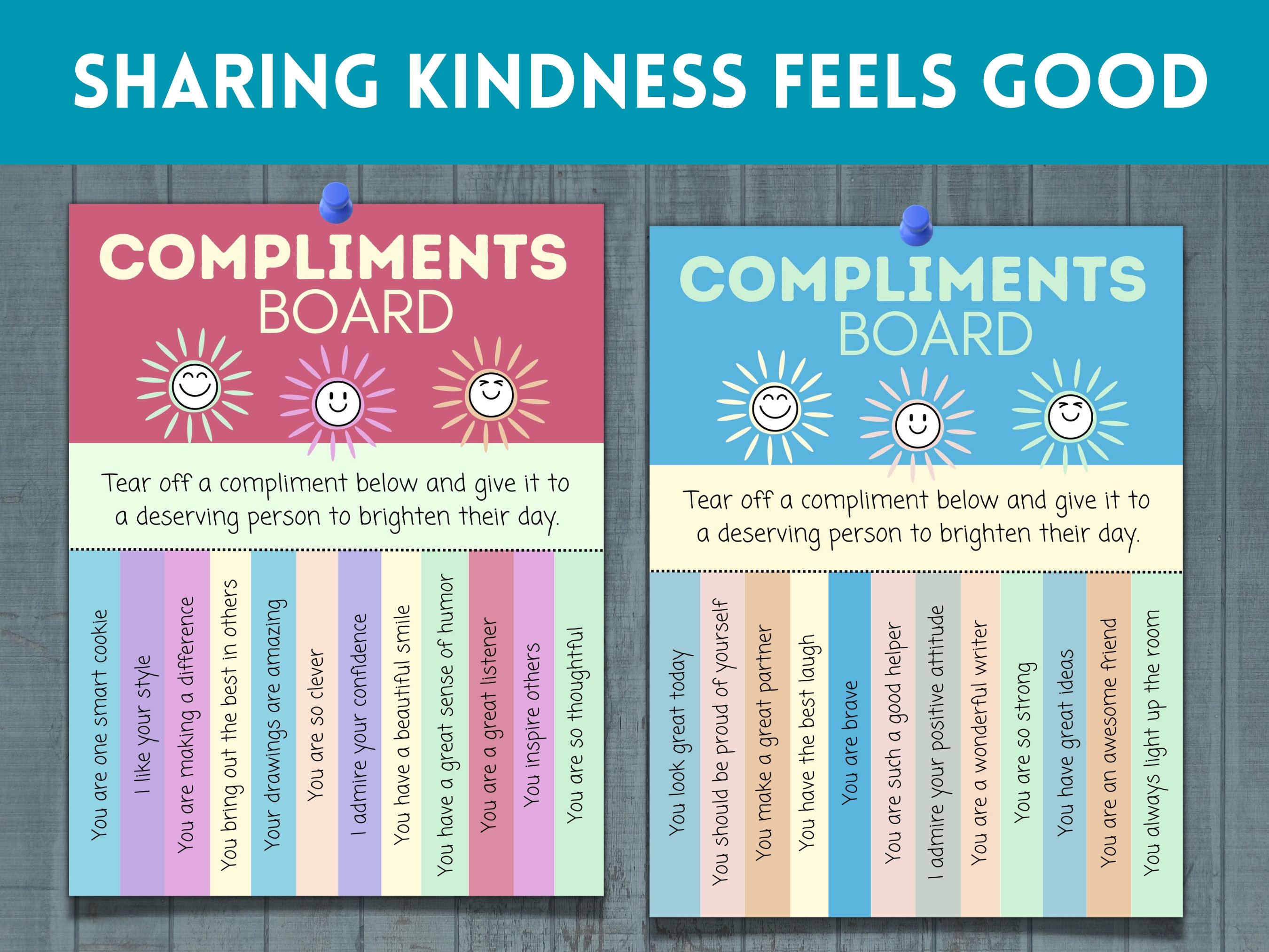 Printable Tear off Compliments, Random Acts of Kindness Activity ...
