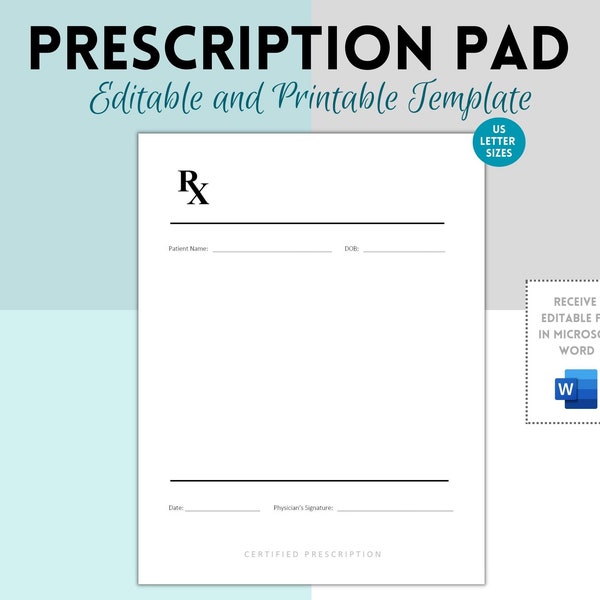 Fake Prescription Pad - Etsy