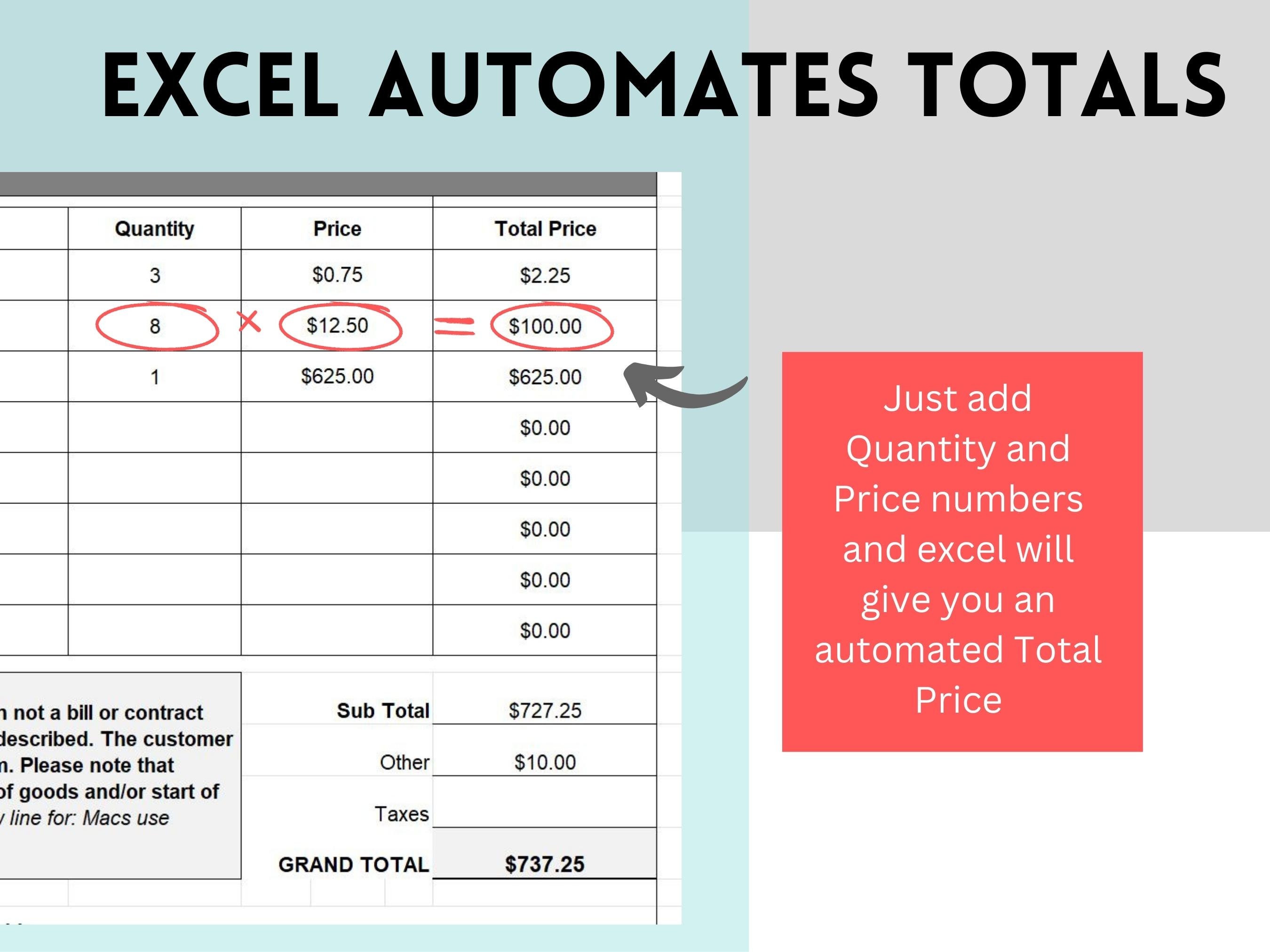 Job Estimate Template, Printable Job Estimate Template, Editable EXCEL ...