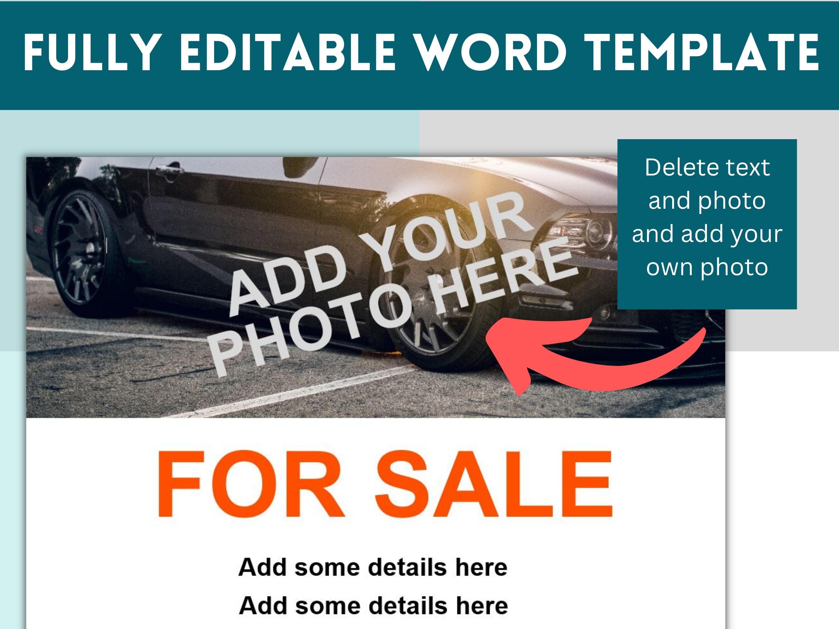 Editable for Sale Tear-off Flyer, Advertisement Flyer, Flyer Template ...