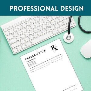 Prescription Pad Template, Rx Prescription Notepad Template ...