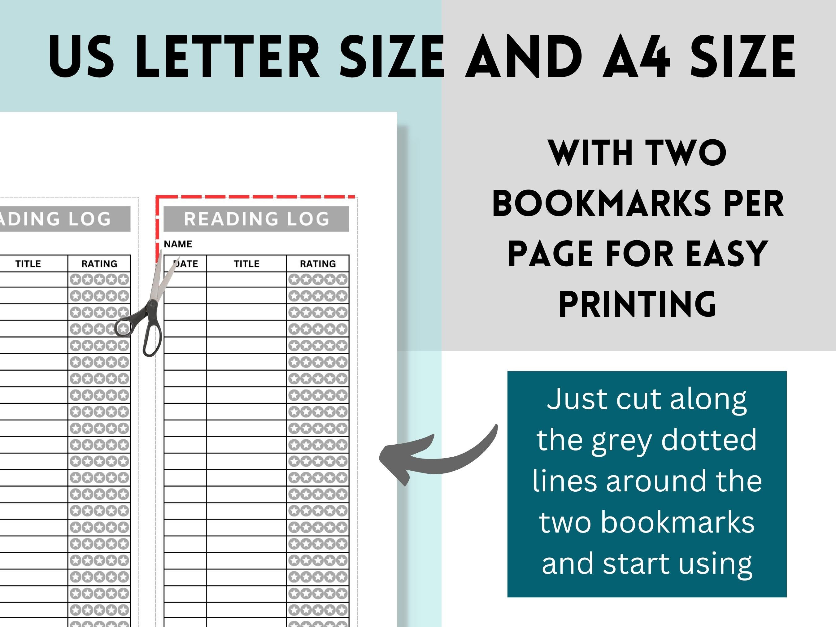 Printable Reading Log Bookmark, Reading Tracker, Books I've Read, Book ...