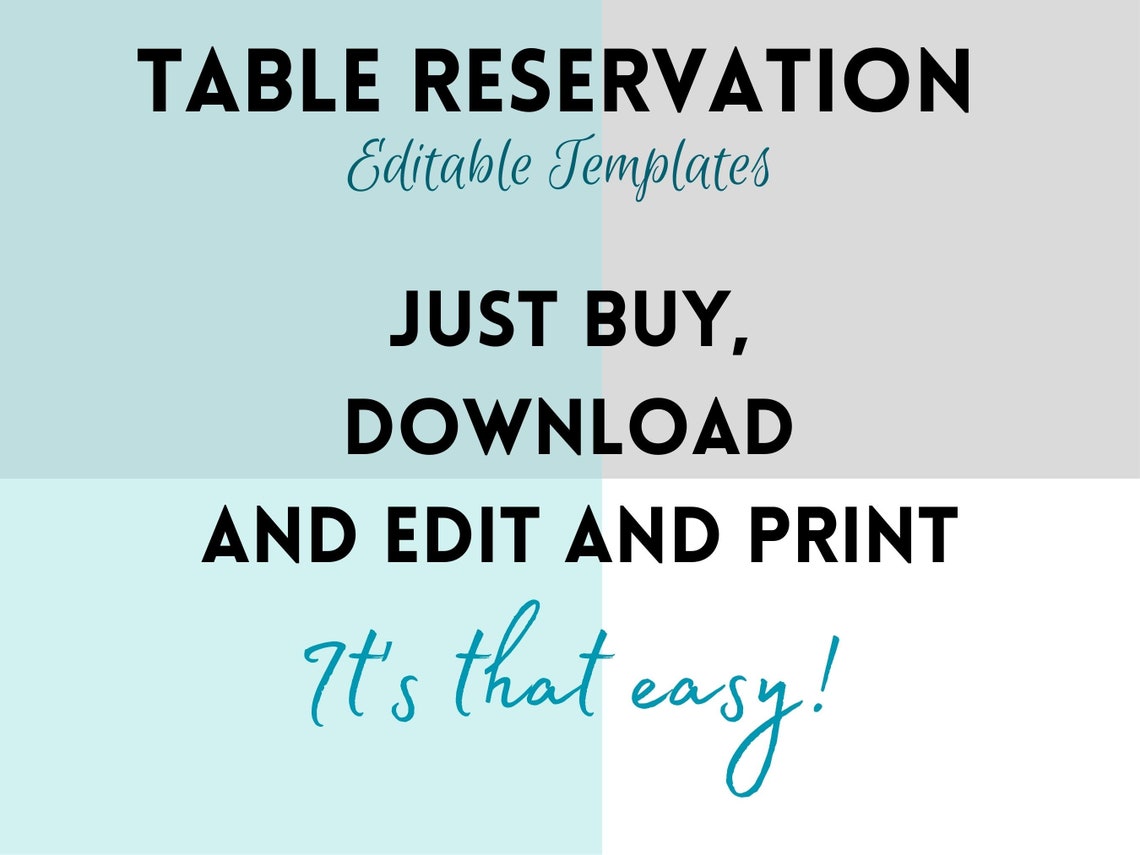 Editable Table Reservation List, Restaurant Table Reservation Form ...