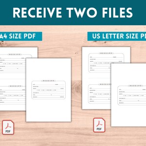 Simple Printable Receipt Form, Small Business Receipt, Sales Receipt ...