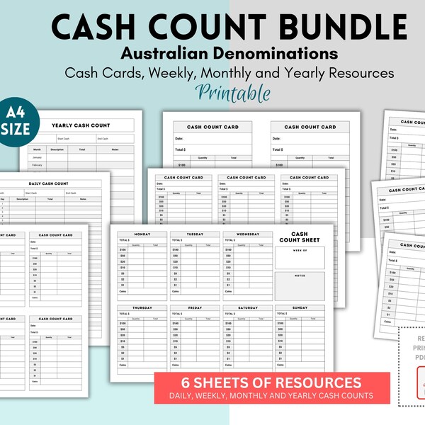 Cash Drawer Count Sheet - Etsy