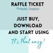 Printable Raffle Ticket Enter to Win Printable Ticket - Etsy